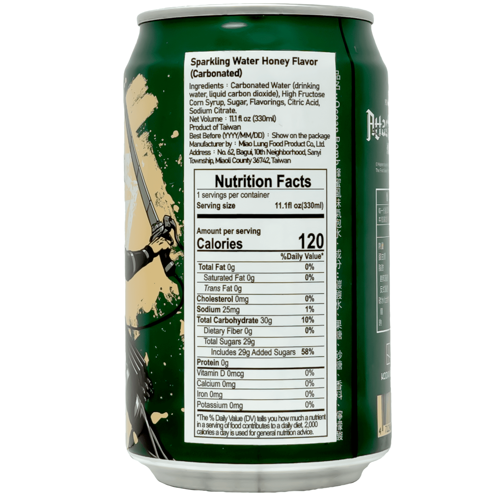 OCEAN BOMB Attack on Titan Honey Flavor Soda 330ml - Japantastic