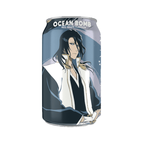OCEAN BOMB Bleach Red Grape Flavor Soda 330ml - Japantastic